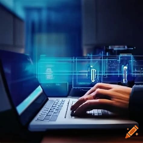 Web Developer Coding On Computer On Craiyon