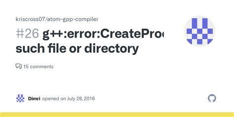 G Error CreateProcess No Such File Or Directory Issue 26