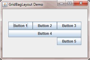 Java Swing GridBagLayout