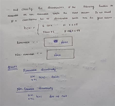 [solved] find and classify the discontinuities of the following function course hero