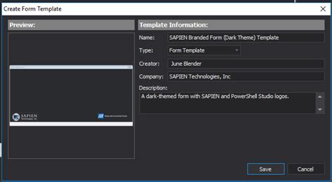 a branded image for a powershell gui app sapien information center sapien information center