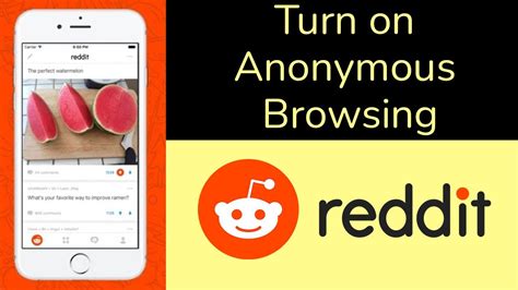 How To Enable Anonymous Browsing On Reddit App Youtube