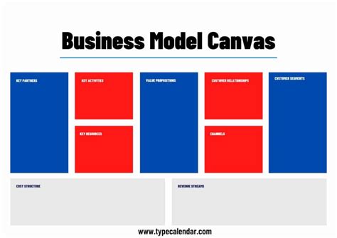 Free Printable Business Model Canvas Templates Word PDF Excel