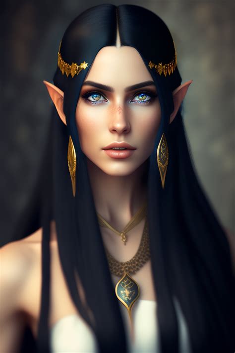 Lexica Deep Dark Fantasy Pirate Girl With Long Black Hair White Pepper Skin Blue Eyes Elf