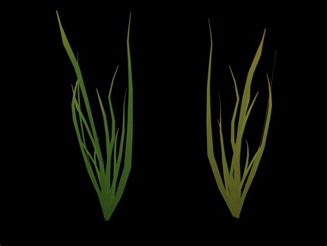 Artstation Cartoon Grass Animated Dry And Fresh Low Poly 3d Model Game Assets