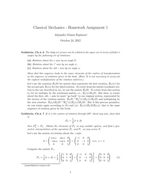 homework 5 pdf matrix mathematics cartesian coordinate system