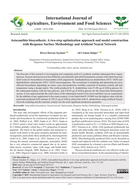 pdf astaxanthin biosynthesis a two step optimization approach and model construction with