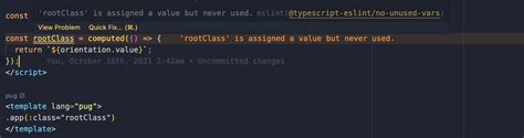 pug not support ` typescript eslint no unused vars` rule · issue 604 · vuejs language tools