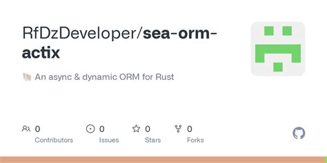 GitHub RfDzDeveloper Sea Orm Actix An Async Dynamic ORM For Rust