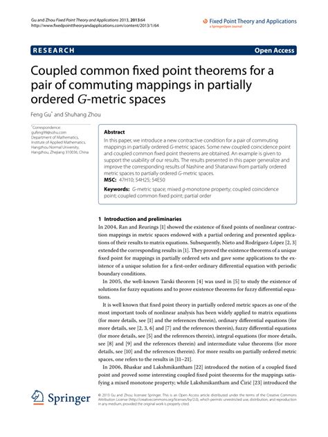 pdf coupled common fixed point theorems for a pair of commuting mappings in partially ordered