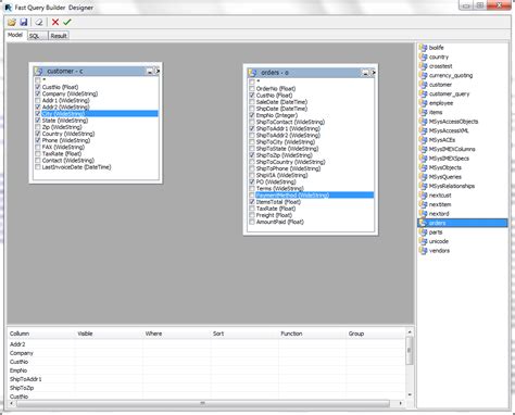 fastquerybuilder visual sql query builder fast reports