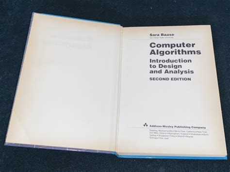 computers and internet computer algorithms introduction to design and analysis by sara baase for