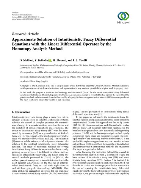 pdf approximate solution of intuitionistic fuzzy differential equations with the linear