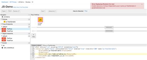 JavaScript Policy Deployment Error Troubleshooting Apigee Edge