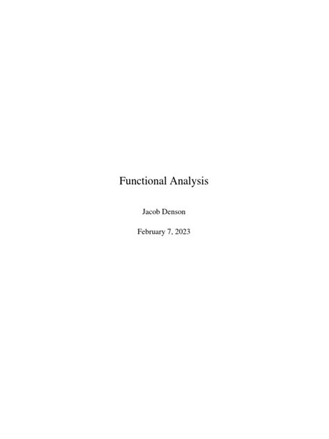 functional analysis pdf banach space norm mathematics