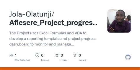 GitHub Jola Olatunji Afiesere Project Progress Dashboard The Project