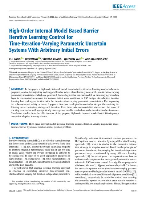 pdf high order internal model based barrier iterative learning control for time iteration