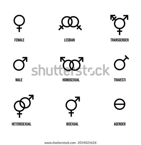 Set Gender Sign Sexual Orientation Icons Stock Vector Royalty Free 2054025626 Shutterstock