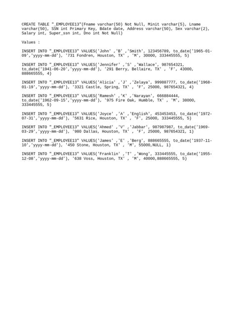 company database sql commands pdf