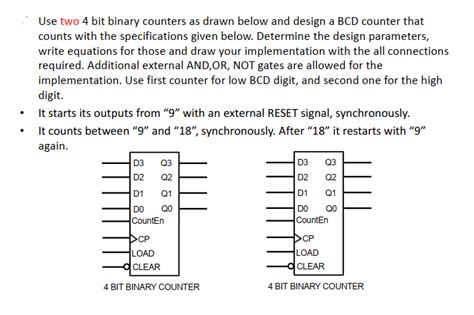 solved use two 4 bit binary counters as drawn below and