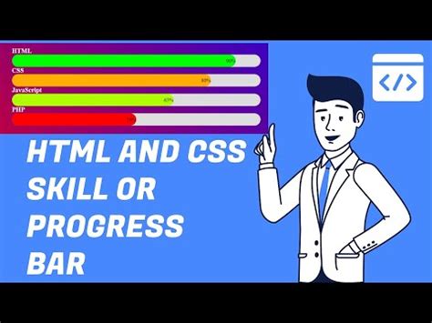 How to create progress bar html css bootstrap progress bar Видео