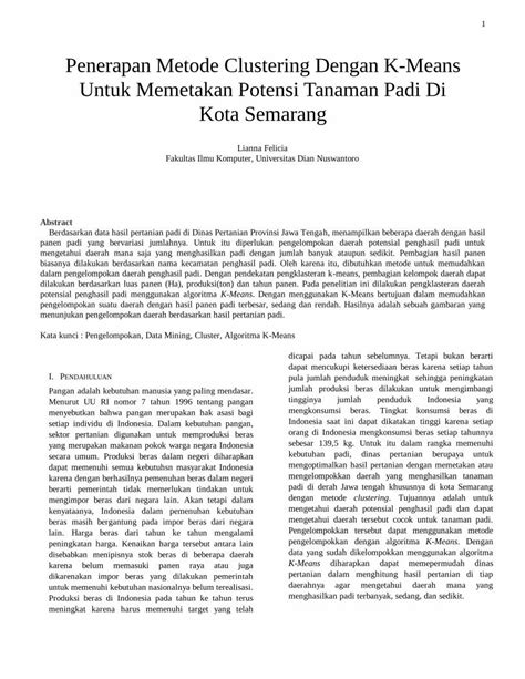 pdf penerapan metode clustering dengan k means untuk …eprints dinus ac id 13460 1 jurnal 14114