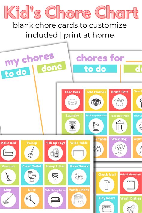 You Can Print This Easy Kid S Chore Chart At Home It Has Over 40 Chore