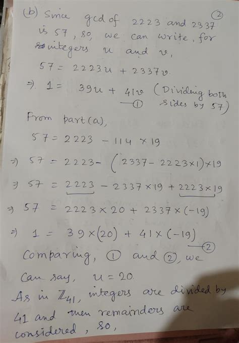 [solved] 5 a 2 marks use the euclidean algorithm to find the greatest course hero