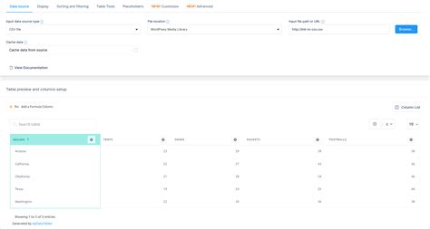 Wpdatatables Wordpress Data Table Dynamic Tables And Table Charts Plugin Wordpress Plugin