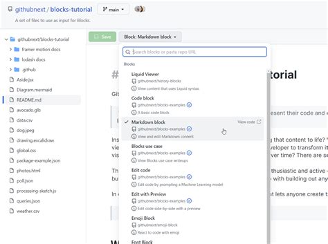 GitHub Githubnext Universe Blocks Demo Blocks