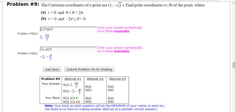 solved problem 9 the cartesian coordinates of a point are