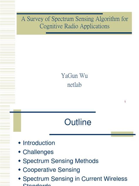 a survey of spectrum sensing algorithm for cognitive radio applications pdf cognitive radio