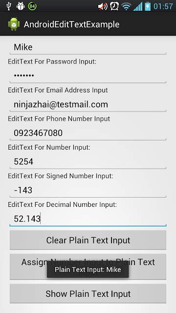 12 edittext in android example codes screenshots more