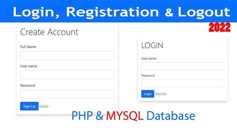 How To Make Login Registration Form In PHP And MySQL Create SignIn