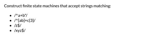 solved construct finite state machines that accept strings