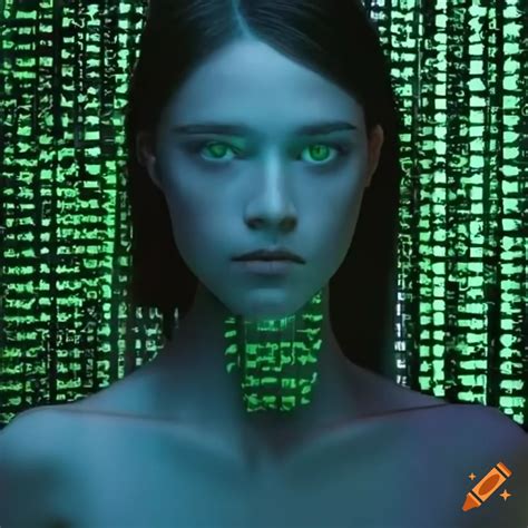 Matrix Ai Face Staring At Viewer