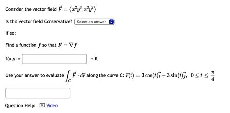 solved consider the vector field vec f x2y3 x3y2 is this
