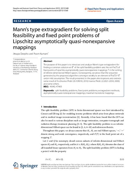pdf the hybrid extragradient method for the split feasibility and fixed point problems