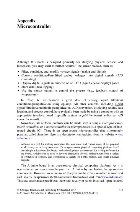 pdf appendix microcontroller springer978 3 319 27413 3 1 pdf · † arduino software freely