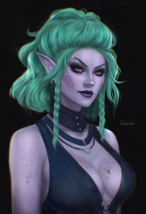 Drow Baldurs Gate 3 By Helryelart On Deviantart