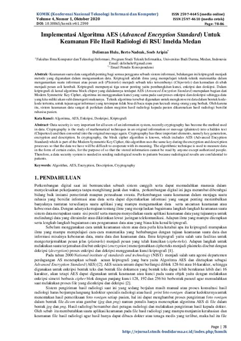 pdf implementasi algoritma aes advanced encryption standard untuk keamanan file hasil