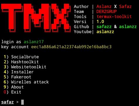 GitHub Safazz Termux Toolkit Best Tool Hacking For Termux