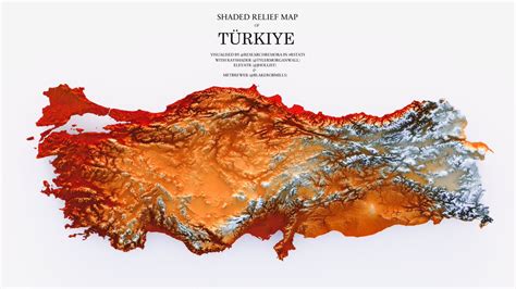 OnlMaps on Twitter RT researchremora A shaded relief map of Türkiye