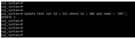 sql syntax overview and various sql syntax with examples