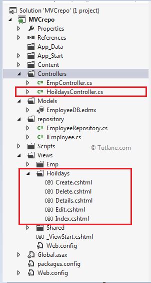 scaffolding in asp mvc 4 with crud operations example tutlane