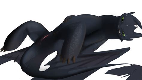 Rule 34 Black Dragon Female Feral Green Eyes How To Train Your Dragon Looking At Viewer Night