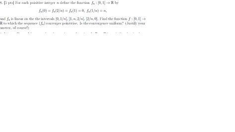 solved for each positive integer n define the function f n