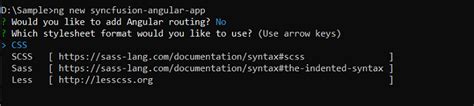 angular cli with angular getting started component syncfusion