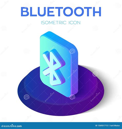 Bluetooth Isometric Icon 3D Isometric Bluetooth Sign Created For