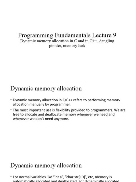 pf ue lec 7 pointers programming fundamentals ma am uzma pdf